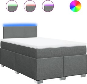 Box spring postel s matrací tmavě šedá 120x190 cm textil 3288121