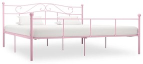 Rám postele růžový kov 180 x 200 cm - Default Title
