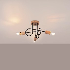 Sollux Lighting Lustr EMBER 3 černý