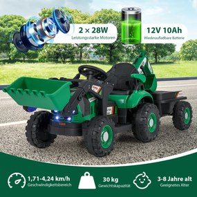 Costway Elektrický tahač s přívěsem a lopatou a dálkovým