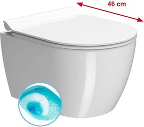 Sapho Pura - Závěsné WC, Swirlflush, ExtraGlaze, bílá 880211