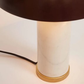 Hnědá kovová stolní lampa Kave Home Zorione