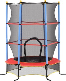 HOMCOM Dětský Trampolína Ø 1,75 × 1,90H m: Ochranná síť, zipová brána, ochranný kryt pružin a 6 polstrovaných tyčí | Aosom