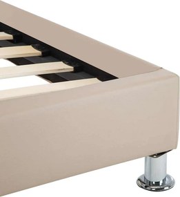 Rám postele cappuccino umělá kůže 100 x 200 cm 285421