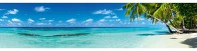 DIMEX | Fototapeta do kuchyně Pláž v ráji KI-260-091 | 260 x 60 cm | tyrkysová, zelená, modrá, krémová