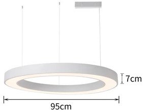 Immax NEO 07214L - LED Stmívatelný lustr PASTEL LED/68W/230V bílá 95cm Tuya + DO