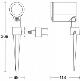 STEINEL 058685 - LED Venkovní lampa se senzorem SPOT GARDEN 1xGU10/7W/230V IP44