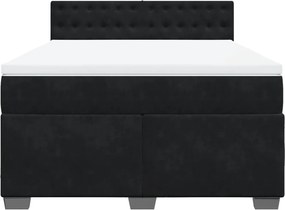 Box spring postel s matrací černá 140 x 190 cm samet 3288620