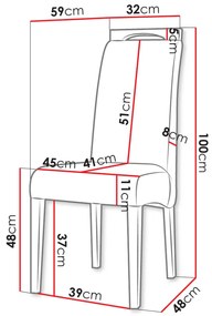 Židle do kuchyně AUBURN - buk / béžová