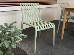 Zahradní set TREGO ISLAND - 4 židle a kulatý stůl ø 90 cm, zelená