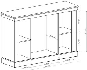 Ložnice Antica K | sestava A | 7 dílů | kraft zlatý