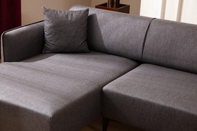 HANAH HOME rohová pohovka BELISSIMO vlevo tmavě šedá 560ARE1801
