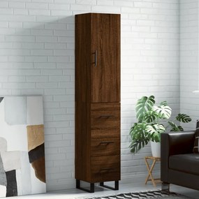 Skříň highboard hnědý dub 34,5 x 34 x 180 cm kompozitní dřevo,  3198880