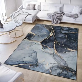 Koberec CRYSTAL PRINT CR-6 šedý / černý
