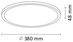 LED Stropní svítidlo WOODY LED/24W/230V pr. 38 cm