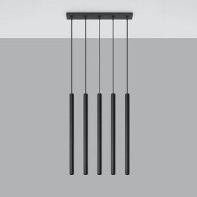 Sollux Lighting Závěsné svítidlo PASTELO 5 černé