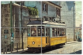 Obraz na plátně - Historická tramvaj 1121E (150x100 cm)