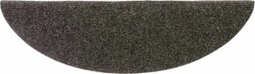 Schodové rohože samolepicí 15 ks 56x17x3 cm antracitové půlkulaté 322352