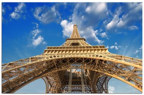 Obraz na plátně - Eiffelova věž - pohled zezdola 135A (120x80 cm)