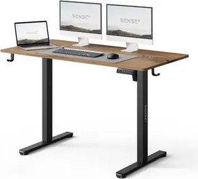 SENSE7 NOJO LIGHT Pracovní stůl černá-dub / elektricky nastavitelná vý