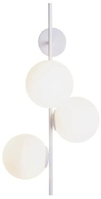 OnaDnes -20% Nordic Design Bílé skleněné nástěnné světlo Bubbly 75 cm
