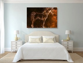 Obraz abstraktní kůň - 120x80 cm