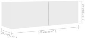 vidaXL Marketos TV skříňky 4 ks bílé 100 x 30 x 30 cm kompozitní dřevo