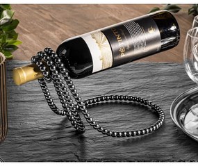 014789 DR Stojan na víno - Perlový náhrdelník Černá