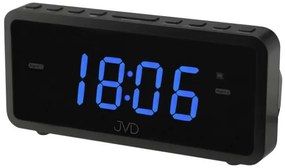 JVD Digitální budík do sítě s modrými LED svítícími čísly a vibracemi JVD SB701.2