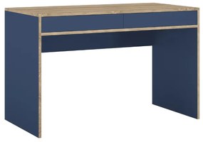 BAMI Dřevěný psací stůl se šuplíky do dětského pokoje TUTU modrý, dub sonoma