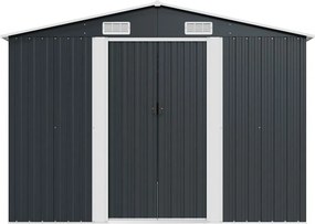 Zahradní domek 257 x 489 x 181 cm kovový antracitový 143350