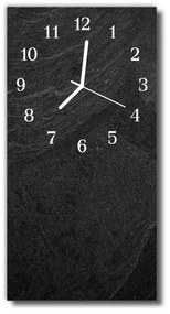 Skleněné hodiny vertikální Přírodní šedý mramor