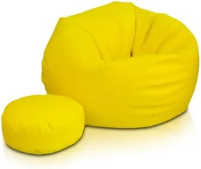 Sedací vak Classic S žlutý 75L ekokůže TiaHome