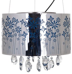 Závěsné svítidlo s krystaly Mauro Ferretti Flowers 40 cm, stříbrná/modrá