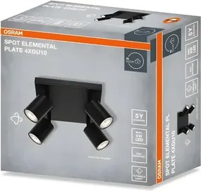 OSRAM Bodové svítidlo 4x GU10 černé / Bodové svítidlo / 4x GU10 / čern
