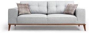 Designová 3-místná sedačka Tarika 223 cm světle šedá - Skladem