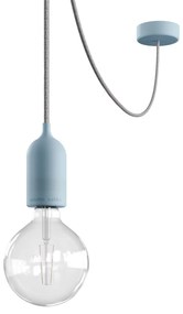 creative cables EIVA pastel závěsná lampa IP65 do exteriéru s textilním kabelem, decentralizerem, silikonovým baldachýnem a objímkou, voděodolná Barva: Světle zelená