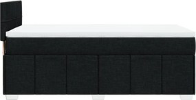 Box spring postel s matrací černá 80 x 200 cm textil 3289197
