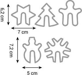 TESCOMA Vykrajovátka perníčků na hrnek DELÍCIA, 5 ks, Vánoce