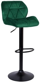 ViaDomo Via Domo - Barová židle Tasso - zelená - 86-107x46x35 cm