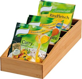 Kesper Bambusový organizér na koření v sáčcích, polévky, pudinky MARIE, 15x10x35