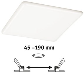Paulmann 93066 Veluna VariFit, hranaté zápustné svítidlo, 22W LED 4000K, tříkrokové stmívání, 21,5x21,5cm, IP44