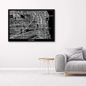 Gario Obraz na plátně Plán města Chicago Rozměry: 60 x 40 cm