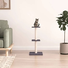 Škrabadlo pro kočky se sisalovými sloupky tmavě šedé 73 cm 172036