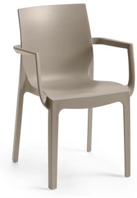 ROJAPLAST Zahradní židle - EMMA ARMCHAIR, plastová Barva: šedá