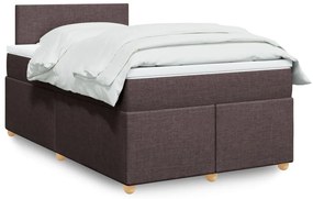 Box spring postel s matrací tmavě hnědá 120x200 cm textil 3286643