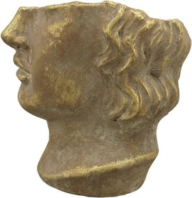 Bronzovo - hnědý antik květináč dívka Bronie - 20*20*25 cm