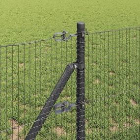 Zemní upevnění svařované drátěné ploty 100 x 0,8 m Šedá 3351906