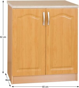 Kuchyňská skříňka, olše, LORA MDF NEW KLASIK S60