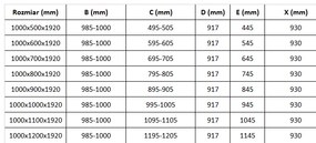 Mexen Pretoria, sprchový kout 100 x120 (stěna) cm, 6mm čiré sklo, černý profil + bílá sprchová vanička, 852-100-120-70-00-4010B